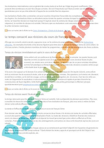 Conseils efficaces pour des révisions de cours français 5ème par Pass ...