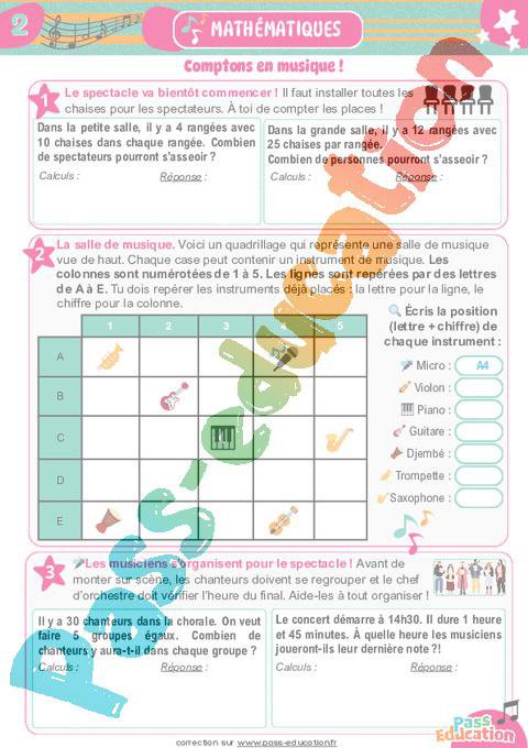 Fête de la musique 21 juin 2025 – CE1 – CE2 – Fichier d’activités ...