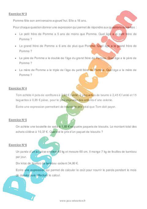 Résoudre un problème – 5ème – Evaluation, bilan, contrôle avec la ...