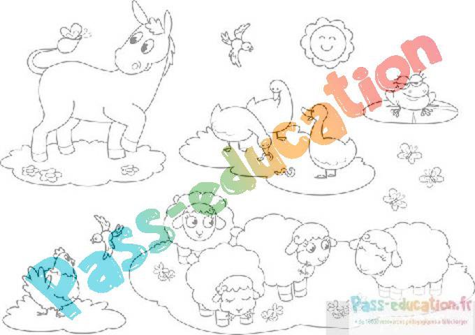 Découvrez nos coloriages gratuits sur les animaux de la ferme à ...
