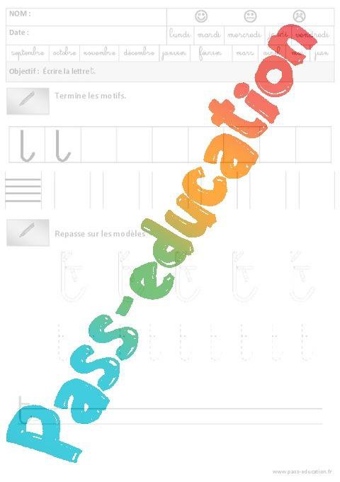 Lettres i-u-t- Crochet – Maternelle – Grande section – GS – Lettres ...