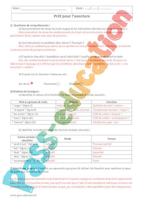 Prêt pour l’aventure – 6ème – Lecture – récit – PDF à imprimer par Pass ...