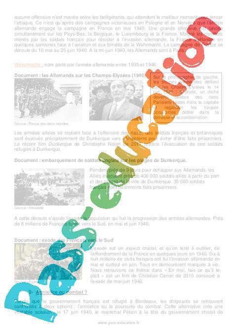 La France dans la Seconde Guerre mondiale – 3ème – Séquence complète ...