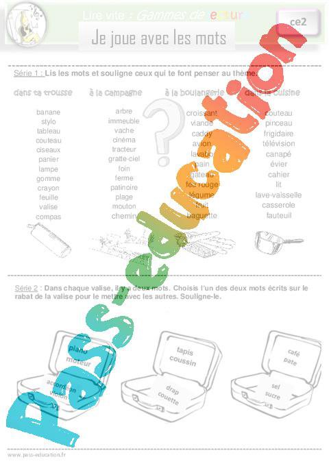 Je joue avec les mots – CE2 – Gamme de lecture – PDF à imprimer par ...