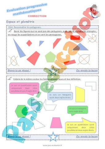 Reconnaître les polygones au Cm1 – Evaluation progressive – Cycle 3 ...