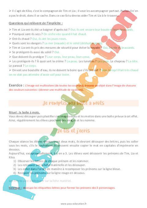 A la plage – MS – GS – Langage – Expression orale – EMC – PDF à ...