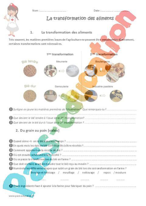 Classer Les Aliments Exercices Ce2 Cm1 Cm2