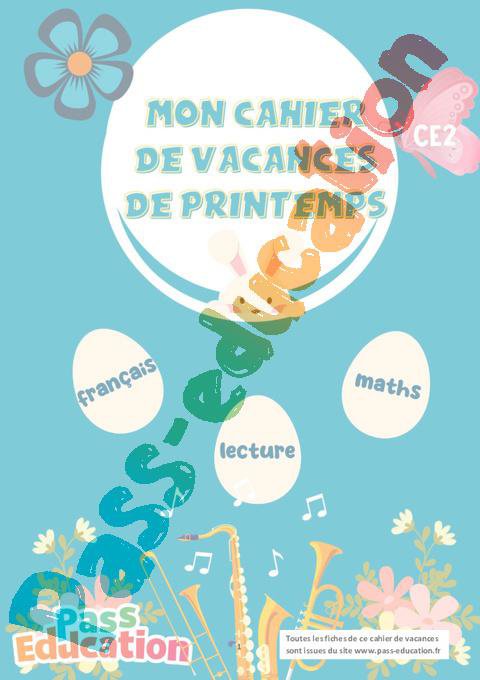 Printemps – Cahier de vacances – Ce2 – PDF à imprimer par Pass ...