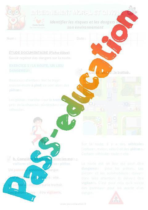 Identifier les risques et les dangers de son environnement – CP ...