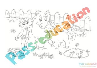 Coloriage gratuit : Ferme – PDF à imprimer par Pass-education.fr ...