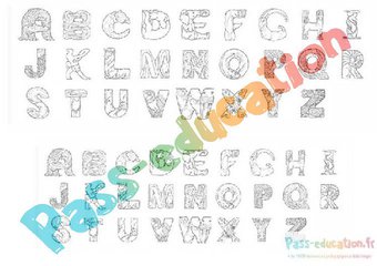 Coloriage gratuit : Alphabet – PDF à imprimer par Pass-education.fr ...