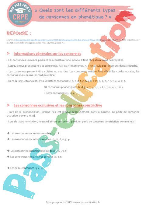 Quels sont les différents types de consonnes en phonétique ? – crpe ...