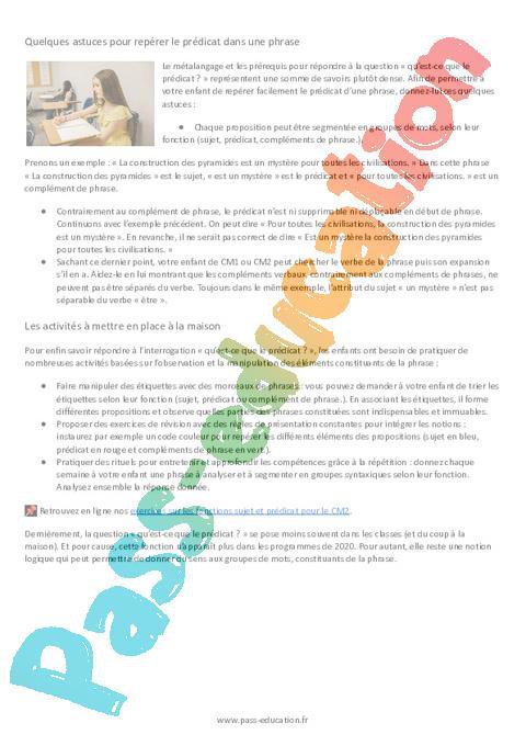 Qu’est-ce que le prédicat ? On vous explique tout par Pass-education.fr ...