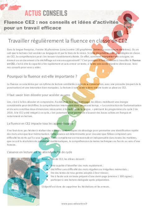 Fluence CE2 : nos conseils et idées d’activités pour un travail ...