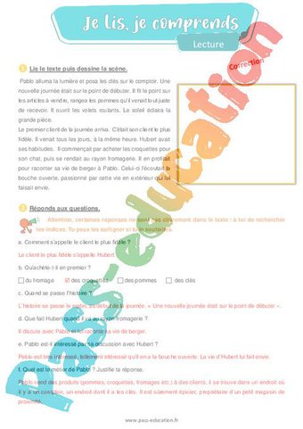 L’épicerie – Ce2 – Lecture: Je lis, je comprends – Cycle 2 – PDF à ...