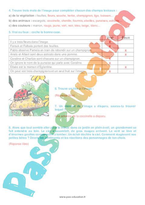 Les insectes – Cm1 – Cm2 – Atelier « Œil de lynx » – PDF à imprimer par ...