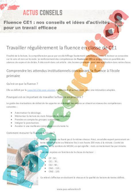 Fluence CE1 : nos conseils et idées d’activités pour un travail ...