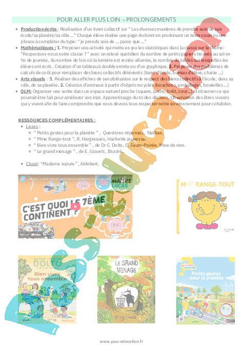 Respecter les équipements et les biens publics – CP – Séquence – Fiche ...