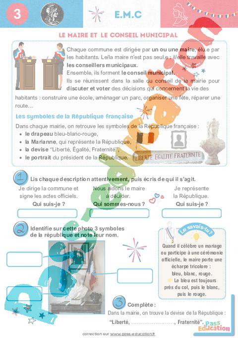 Ma commune, mon lieu de vie – CE1 – CE2 – Fichier d’activités EMC – Cycle 2 – PDF à imprimer par ...