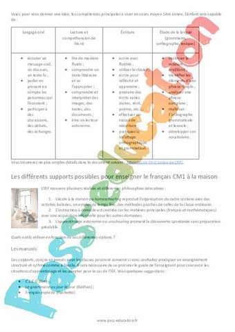 Enseigner le français CM1 à la maison par Pass-education.fr - jenseigne.fr