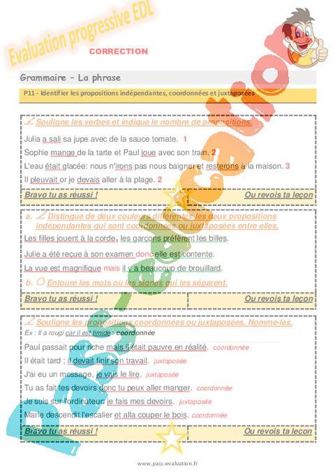 Identifier les propositions indépendantes, coordonnées et juxtaposées ... Identifier les propositions indépendantes, coordonnées et juxtaposées ...