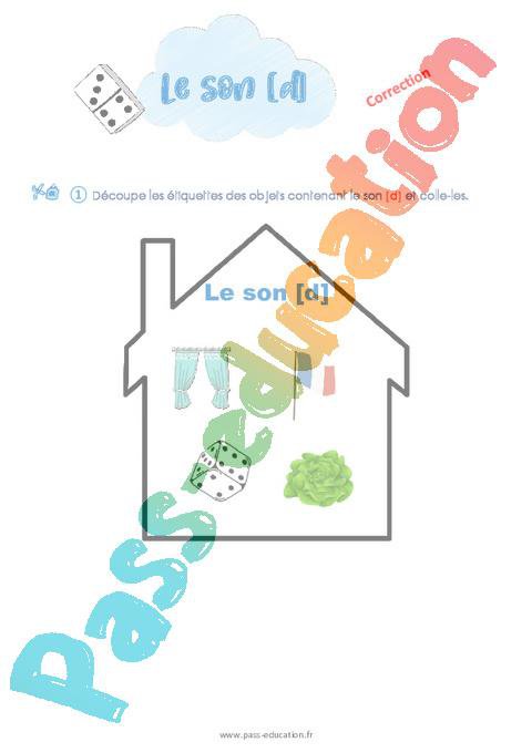 Le son [d] – GS – Phonologie – Exercices – Cycle 1 – PDF à imprimer par ...