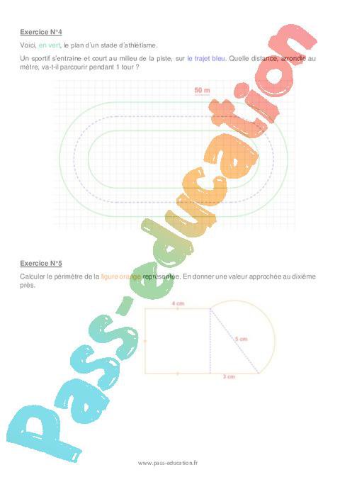 Périmètre des figures composées – 6ème – Evaluation avec la correction ...