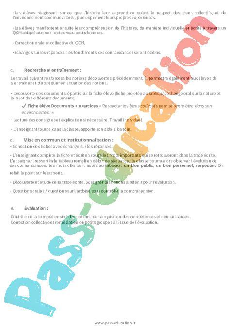 Respecter les équipements et les biens publics – CP – Séquence – Fiche ...