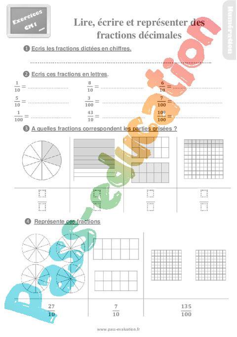 Evaluation avec le corrigé pour le Cm1 sur lire, écrire et représenter ...