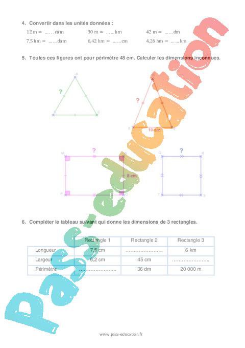 Périmètre d’un polygone – 6ème – Séquence complète – PDF à imprimer par ...