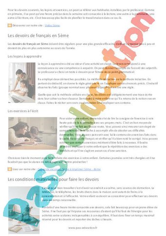 Devoir de français 5ème : conseils pour les parents par Pass-education ...