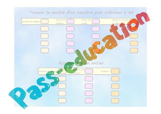 Calcul mental – Cm2 – Fiches – Exercices – Mathématiques – Cycle 3 ...