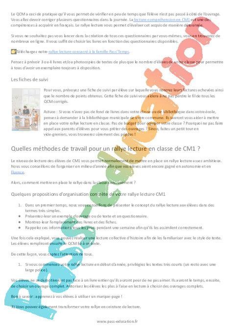 Rallye lecture CM1 : idées et astuces pour l’organiser par Pass ...