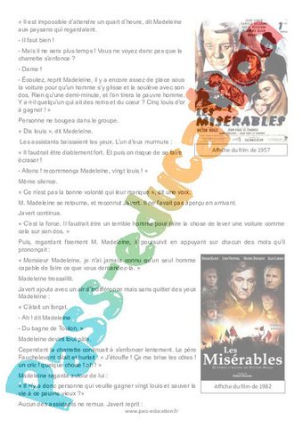 Les Misérables (Victor Hugo) – 5ème – Littérature – PDF à imprimer par ...