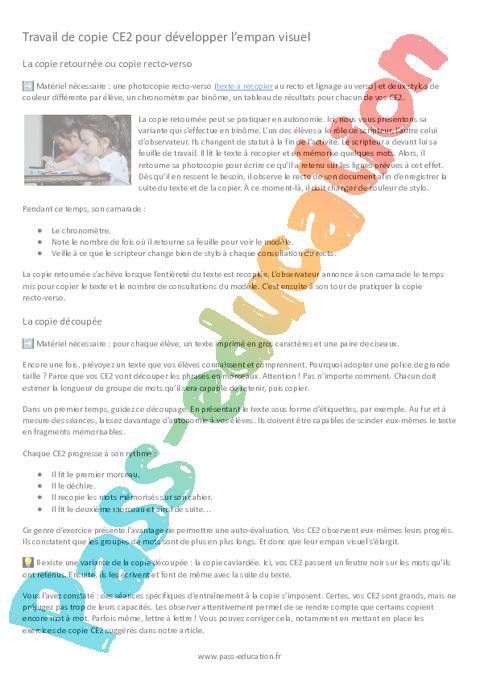 Copie CE2 : idées et ressources pour des séances réussies par Pass ...
