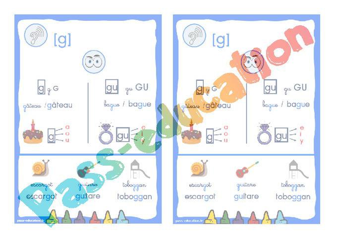 Le son [g] – Etude du code / les sons – Cycle 2 – CP – CE1 – PDF à ...