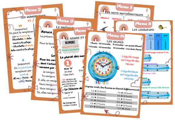 Mémos CE1/CE2 par Pépiole à l'école - jenseigne.fr