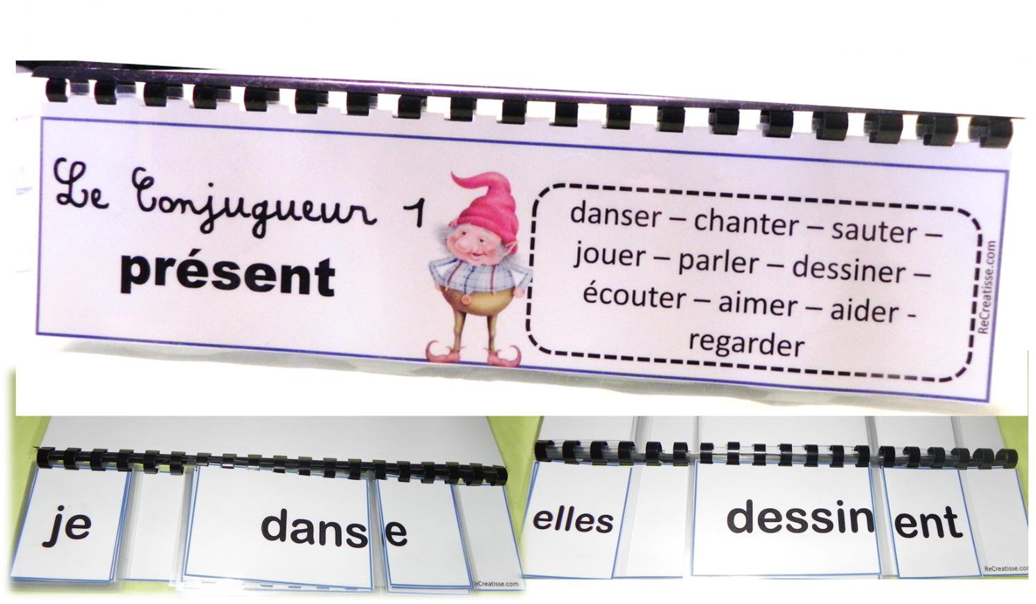 Conjugaison : verbes en ER au présent par ReCreatisse - jenseigne.fr