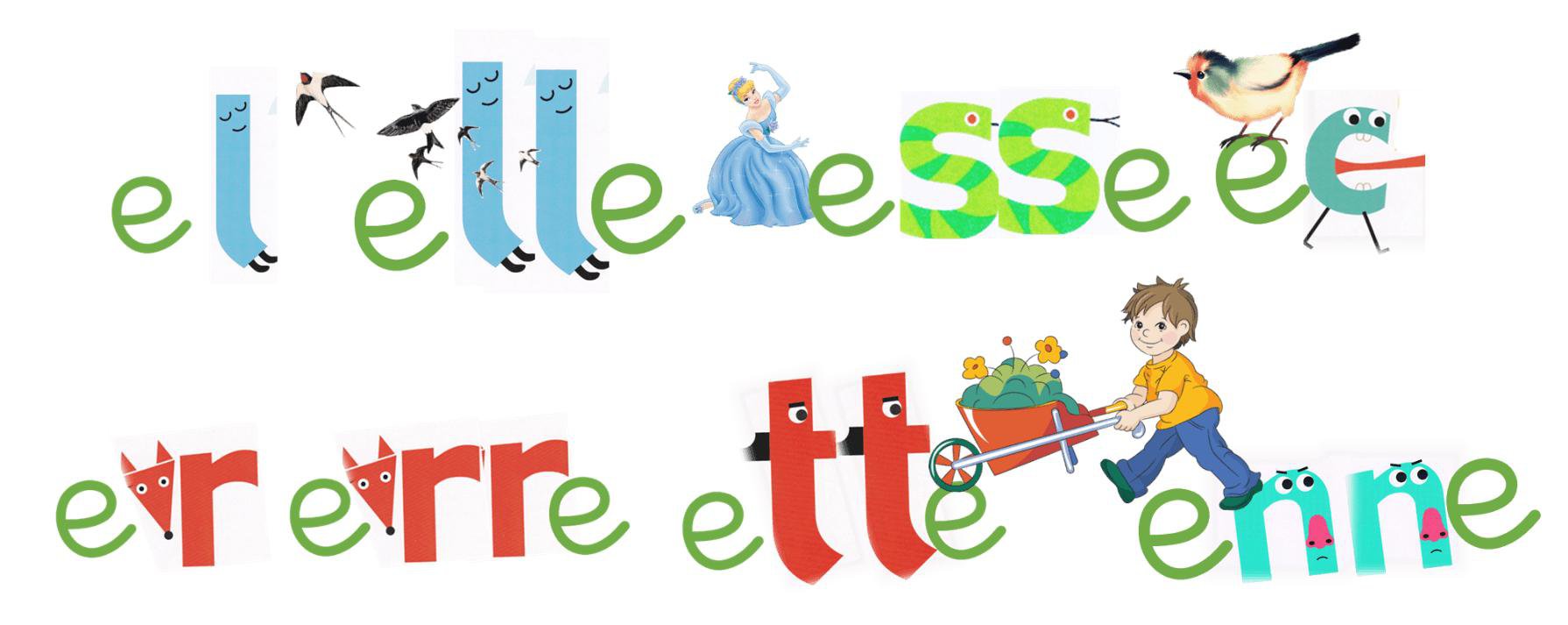 Orthographe : la lettre e – Mots avec elle /ette/esse/erre/enne par ...