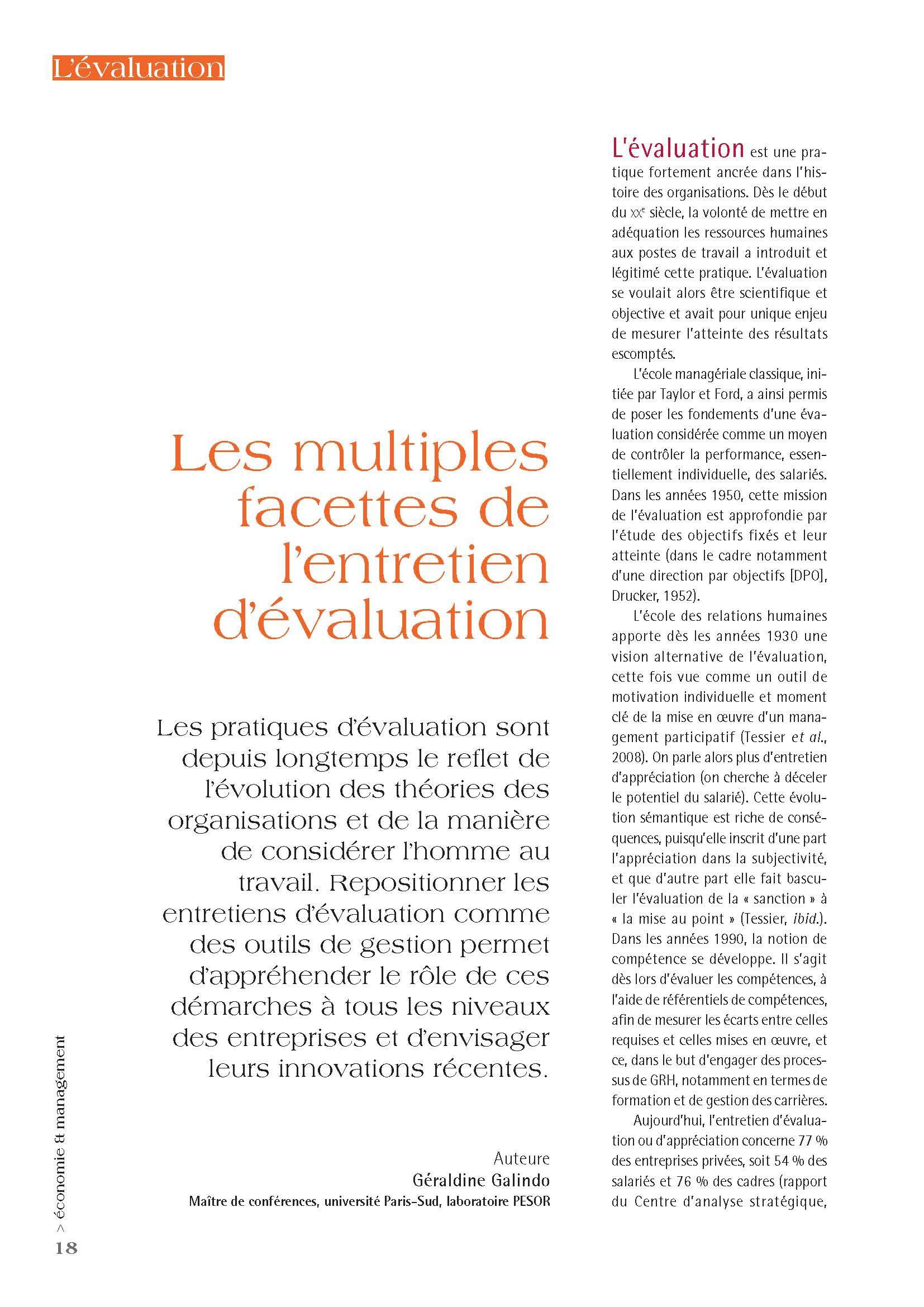 Les multiples facettes de l’entretien d’évaluation, par Géraldine ...