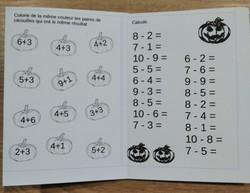 Mini-livre de maths CP Halloween par Zaubette - jenseigne.fr